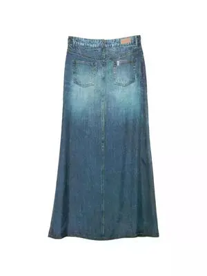 Liu Jo Midi Skirt With Printed Design And Front Slit