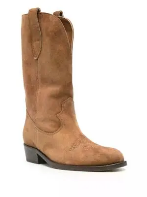 VIA ROMA 15 Suede Cowboy Boots