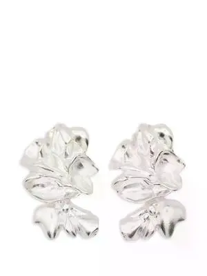 Completedworks Floral Drop Earrings - Silver
