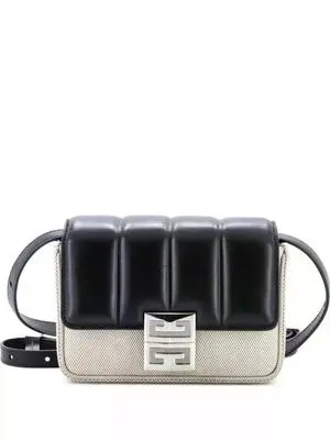 Givenchy 4g Padded Leather And Canvas Small Shoulder Bag