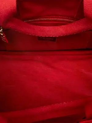 Prada Small Canvas Canapa Logo Satchel - Red