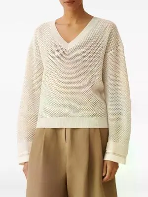 Fabiana Filippi V-neck Long-sleeve Sweater