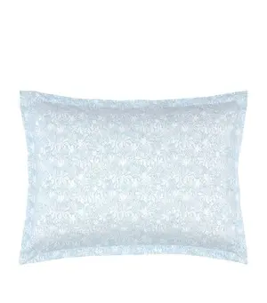 YVES DELORME Capri Aqua Oxford Pillowcase Blue