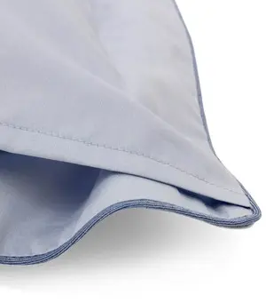 YVES DELORME Ecumes Square Oxford Pillowcase - Blue