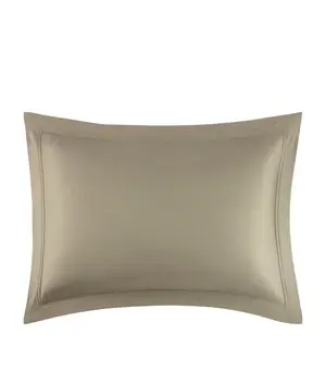 YVES DELORME Triomphe Kaki Oxford Pillowcase - Green