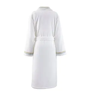 YVES DELORME Cotton-modal Embroidered Villa Bathrobe - White