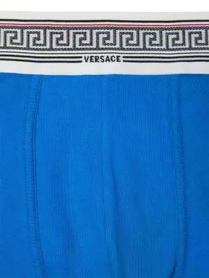 Versace Ribbed Cotton-jersey Trunks