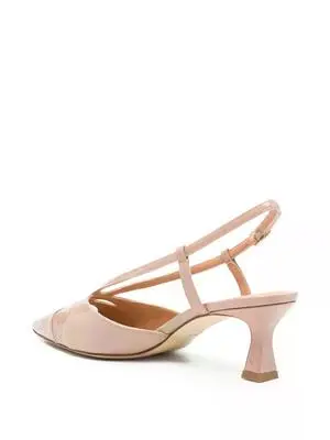 JULIE DEE Cut-out Slingback Heeled Pumps - Neutrals