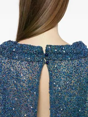 FELY CAMPO Embellished Sequin Blouse