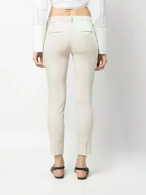 DONDUP Slim Cropped Trousers - Neutrals