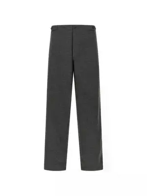 CELLAR DOOR Button Detail Trousers - Grey