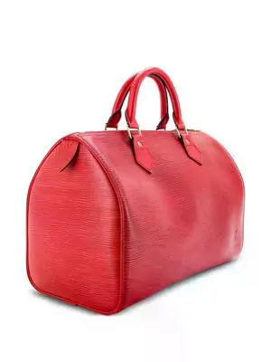 LOUIS VUITTON Epi Leather Speedy Satchel - Red