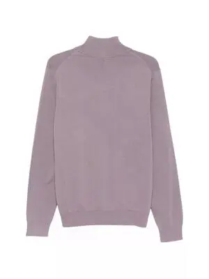 Paul Smith Half-zip Zebra Logo Sweater - Purple