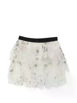 Max Mara Tiered Ruffle Mini Skirt - Neutrals
