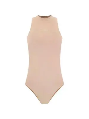 Vetements Sleeveless Logo Bodysuit - Neutrals