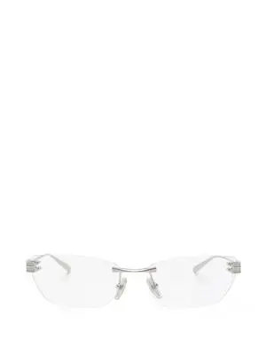 Balenciaga Ovale Frame Glasses - Silver