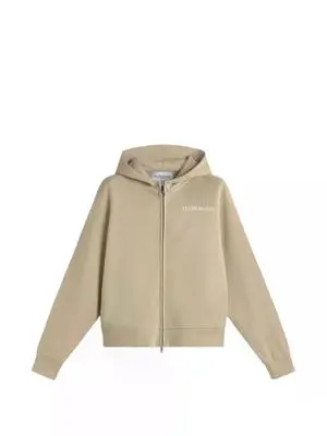 LES HÉRITIERS Logo-detail Zip-up Hoodie - Neutrals