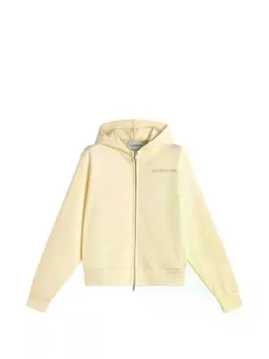 LES HÉRITIERS Logo Detail Zip-up Hoodie - Neutrals