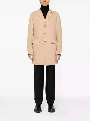 Karl Lagerfeld Exposed Seam Single-breasted Midi Coat