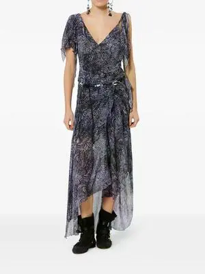 Isabel Marant Étoile Tylena Ruffled Asymmetric Maxi Dress