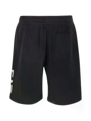 EA7 Cotton Drawstring Logo Shorts - Black
