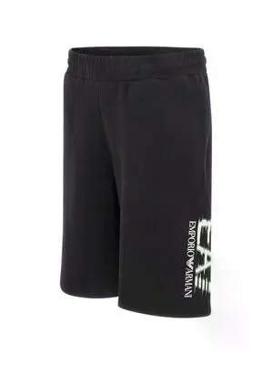 EA7 Cotton Drawstring Logo Shorts