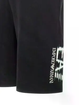EA7 Cotton Drawstring Logo Shorts