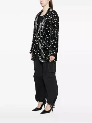R13 Ragged Heart-print Blazer