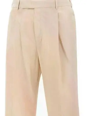 PT TORINO Tailored Pleated Wide-leg Trousers - Neutrals