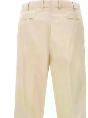 PT TORINO Tailored Pleated Wide-leg Trousers - Neutrals