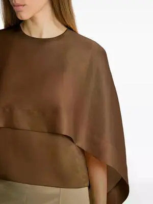 Alberta Ferretti Layered Blouse With Cape Detail