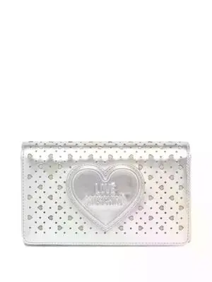 Moschino Heart-cutout Clutch - Silver