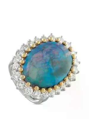 LB EXCLUSIVE Diamond Opal Ring - Silver