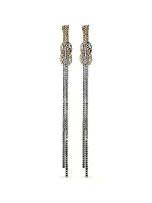 John Hardy Love Knot Drop Earrings In Sterling And 14k Yellow Gold - Silver