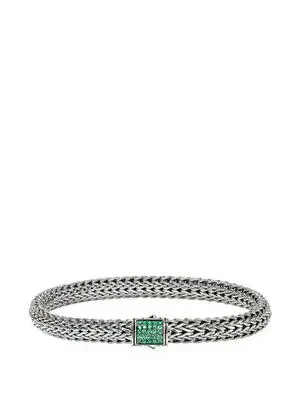 John Hardy Sterling Emerald Bracelet - Silver