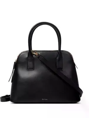 Paul Smith Signature Stripe Leather Tote Bag - Black