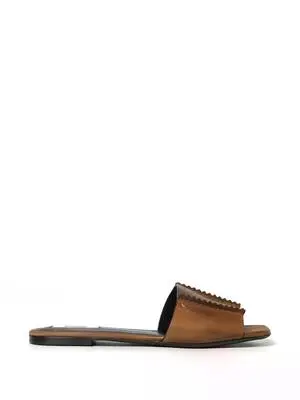 Moschino Picot-trim Sandals - Brown