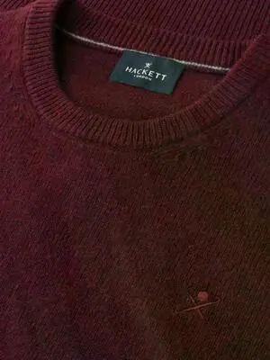 HACKETT Embroidered Crew Neck Sweater - Red