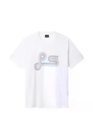 Paul Smith Organic Cotton 'ps' Spiral Print T-shirt - White