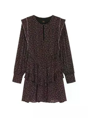 BOSS Ruffled Floral Print Dress