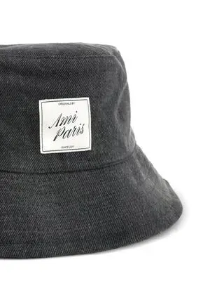 AMI Paris Logo-patch Bucket Hat