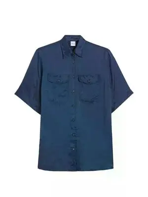 Aspesi Short Sleeve Pocket Shirt - Blue