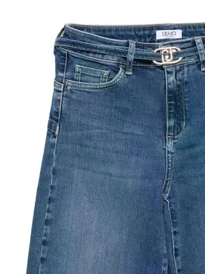 Liu Jo Logo Buckle High-waisted Jeans