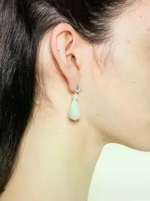 Completedworks Mismatched Stone And Pearl Drop Earrings
