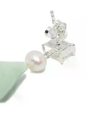 Completedworks Mismatched Stone And Pearl Drop Earrings