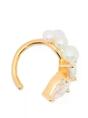 Completedworks Chasing Shadows Embellished Ear Cuff With Pearl And Crystal - Gold
