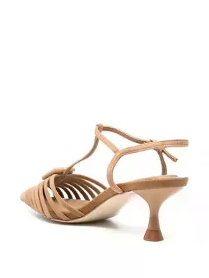 APEPAZZA Suede T-strap Pumps