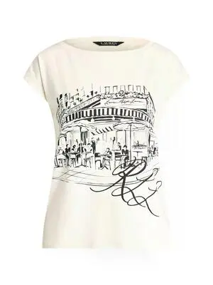 Ralph Lauren Petite Graphic T-shirt - Neutrals