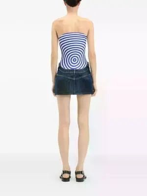 JEAN PAUL GAULTIER Curved Denim Mini Skirt