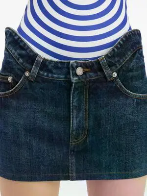 JEAN PAUL GAULTIER Curved Denim Mini Skirt